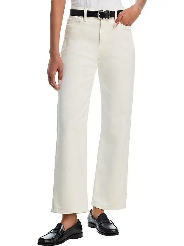 Paige Stevie High-rise Ankle Jeans - Cream Cloud