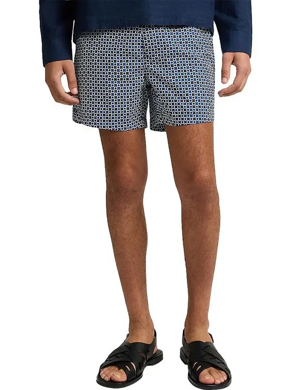 Onia Calder Buckle Swim Trunks - Deep Navy Multi