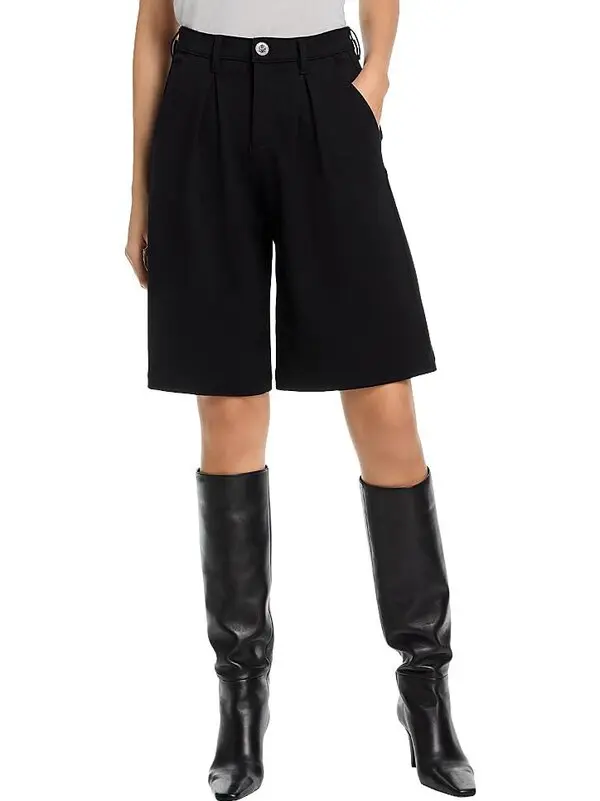 L'Agence Akasha High-rise Bermuda Shorts - Black