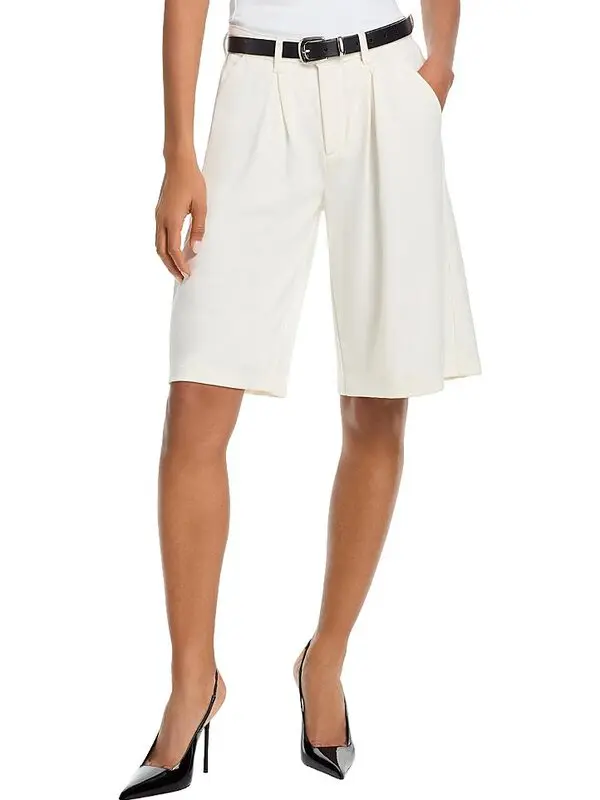 L'Agence Akasha High-rise Bermuda Shorts - Ivory