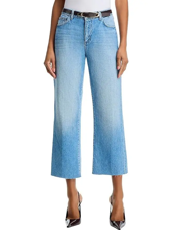 L'Agence Wanda Mid-rise Cropped Wide-leg Jeans - Anaheim