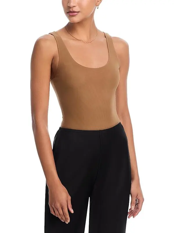 L'Agence Kalea Scoop Neck Bodysuit - Dark Macchiato