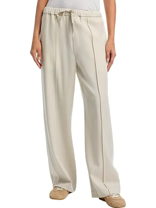 Rag & Bone Siena Wool Side Stripe Trousers - Ivory