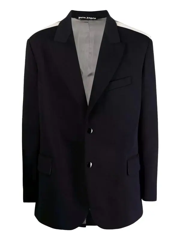 Palm Angels Milano Side-stripe Blazer - Blue