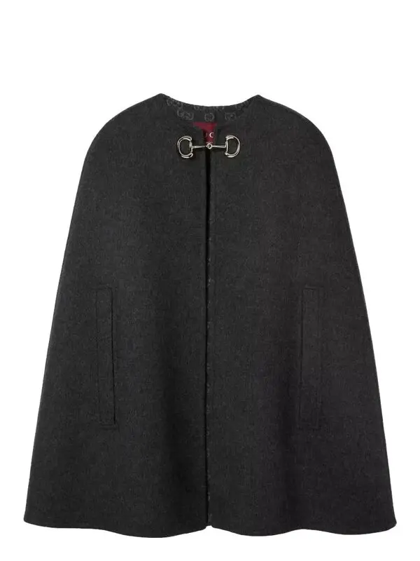 Gucci Horsebit Pocket Cape - Grey