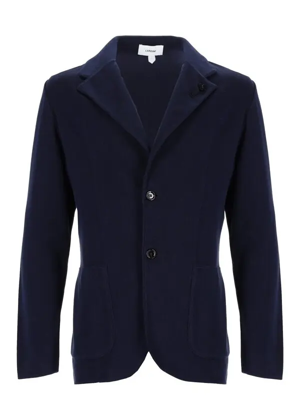 LARDINI Knitted Jacket - Blue