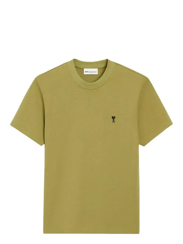 Ami T-shirt With Logo - Green