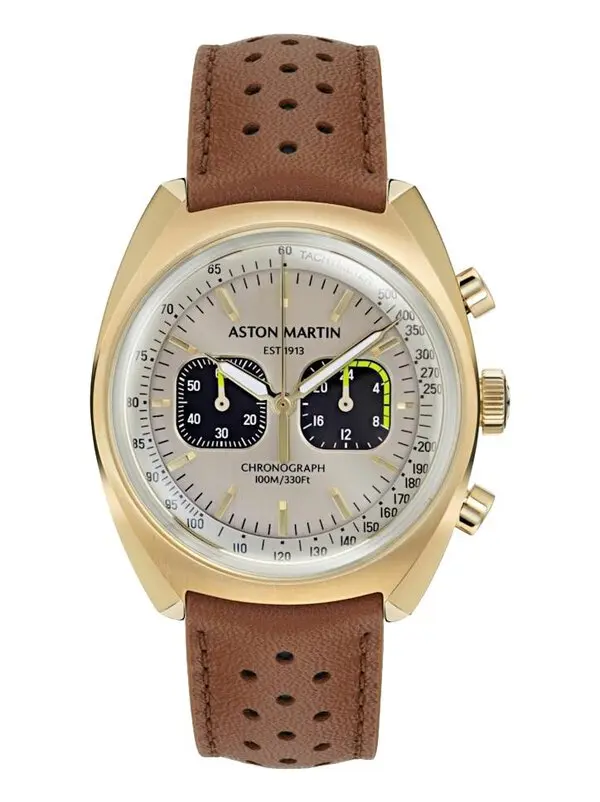 ASTON MARTIN Ts2 Chrono Leather Watch - Stainless Steel