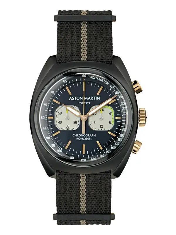 ASTON MARTIN Chronograph Watch With Nylon Strap - Stainless Steel