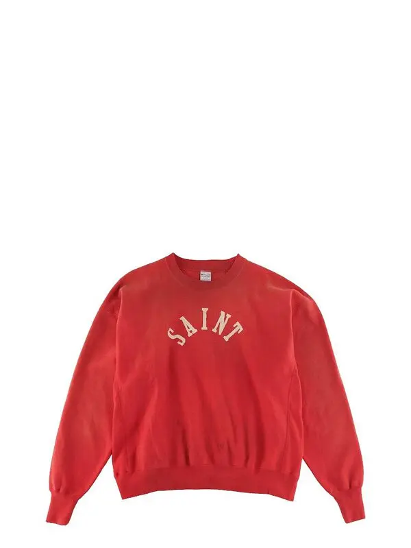 SAINT MXXXXXX Faith Crewneck Sweatshirt - Red