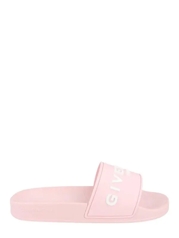 Givenchy Logo Signature Slides - Light Pink