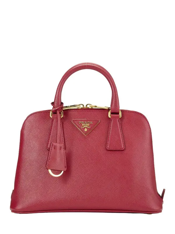 Prada Saffiano Promenade Top Handle Bag - Red