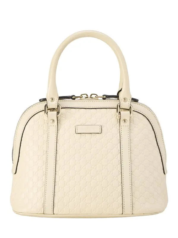 Gucci Microguccissima Leather Dome Boston Bag - White