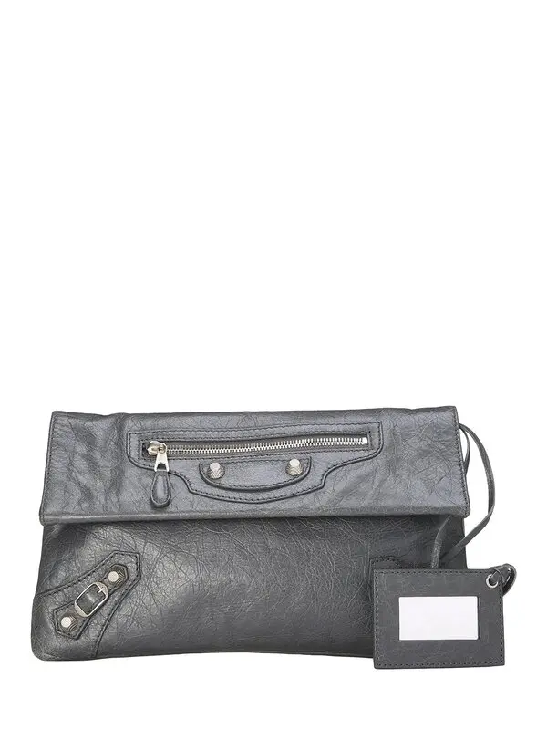 Balenciaga Giant 12 Agneau Clutch - Grey