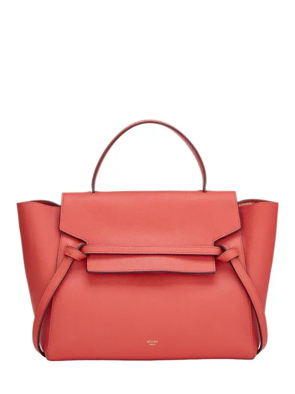 Celine Grained Calfskin Belt Bag - Red
