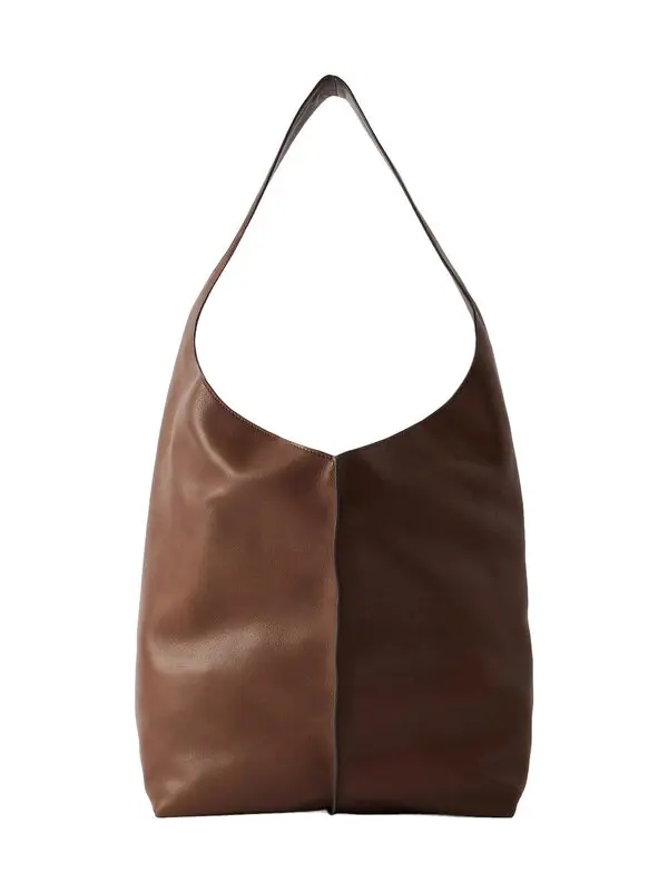 THE ROW Bindle Leather Shoulder Bag - Brown