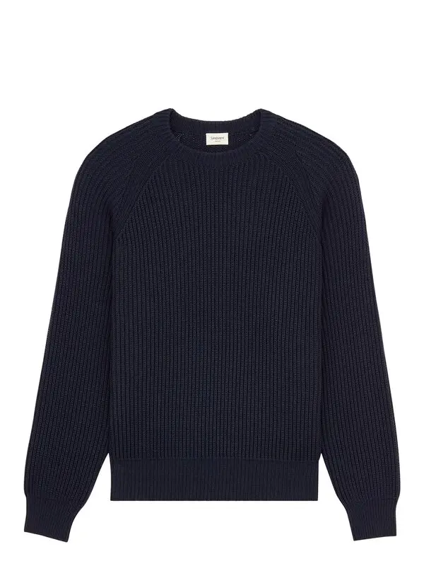 Saint Laurent Cotton Crew-neck Sweater - Blue