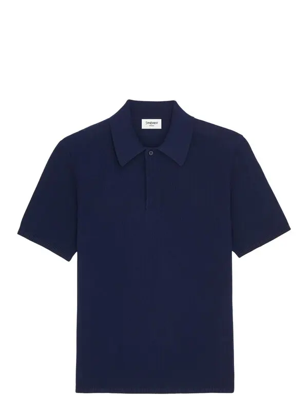 Saint Laurent Cotton Polo Shirt - Blue