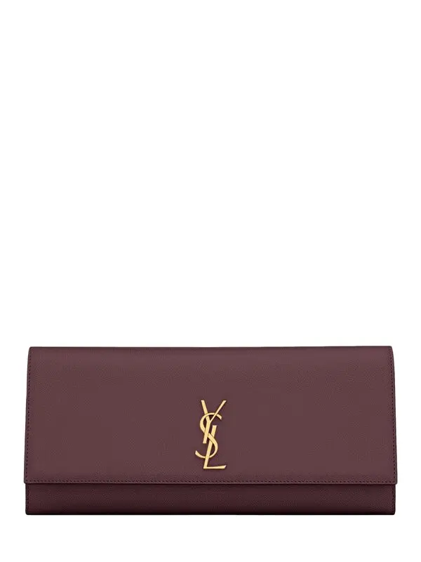 Saint Laurent Kate Clutch With Chain - Burgundy
