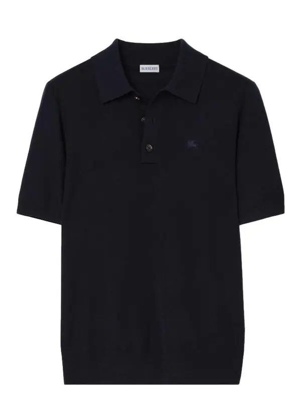 Burberry Cashmere Polo Shirt - Navy
