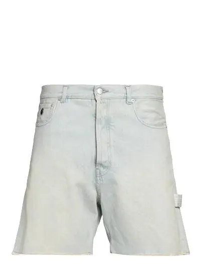 AMBUSH Denim Shorts With Embroidered Logo - Blue