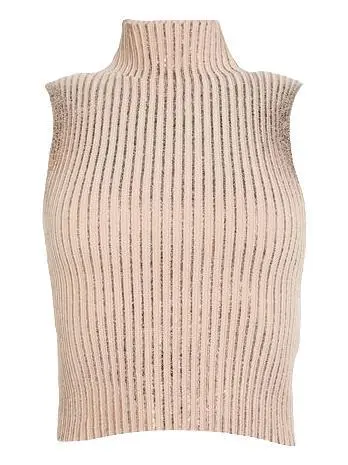 Peserico Turtleneck Ribbed Knit Top - Yellow