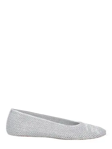 Burberry Perforated Ballet Flats - Silver
