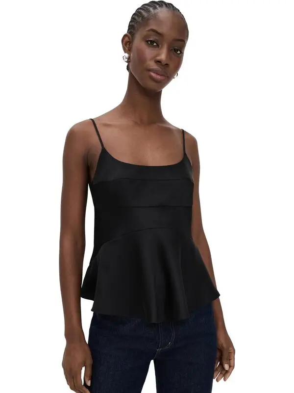 Theory Curve Cami Top - Black