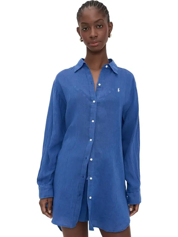 Polo Ralph Lauren Boyfriend Button-down Shirt - Ultramarine