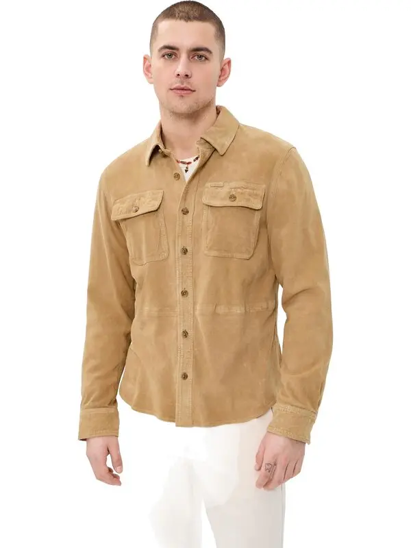 Polo Ralph Lauren Original Label Lightweight Goat Suede Jacket - Berkshire Tan