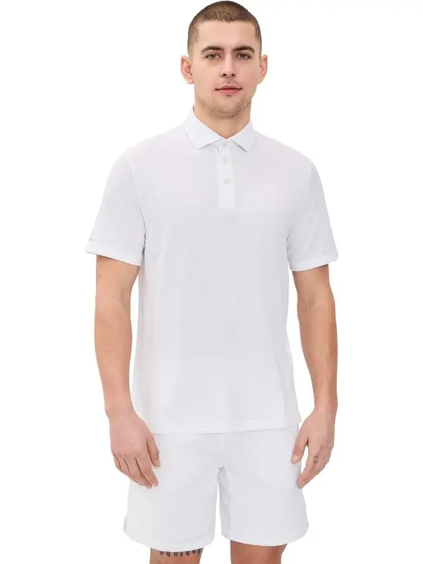Rlx Ralph Lauren Solid Tour Pique Polo - Ceramic White