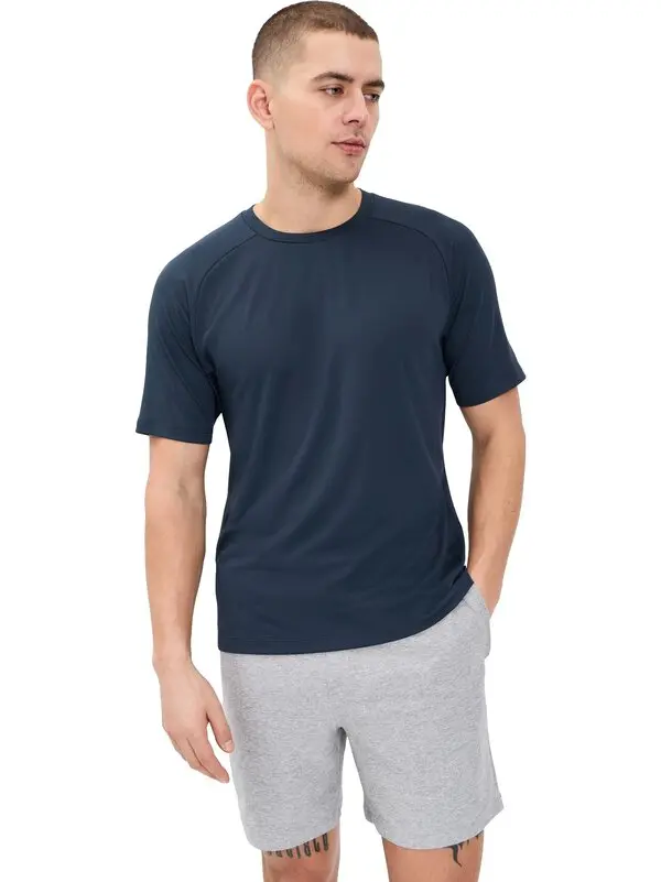 Beyond Yoga Performance Tee - Nocturnal Navy