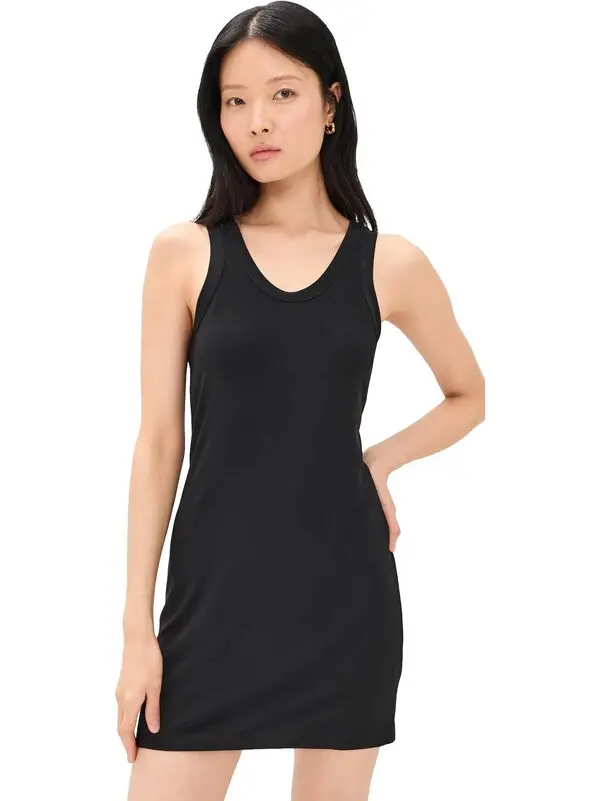Norma Kamali Racer Tee Mini Dress - Black