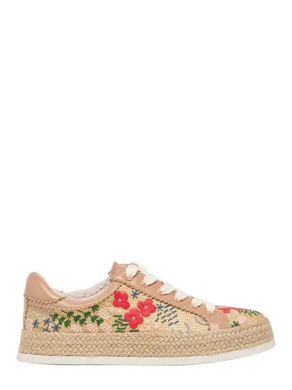 DOLCEVITA Azalia Sneakers - Sand Floral Raffia