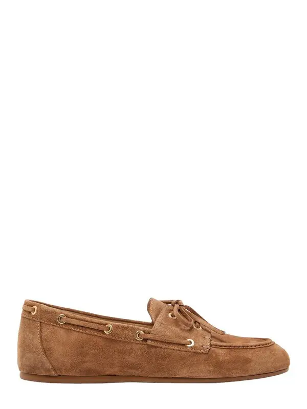 STUART WEITZMAN Tinsley Suede Loafers - Tan