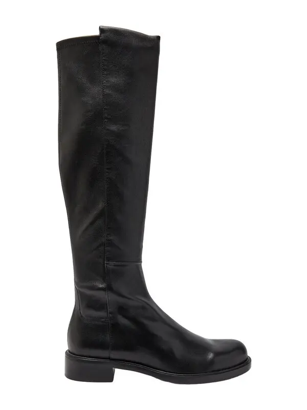 STUART WEITZMAN 5050 Gisele Leather Knee-high Boots - Black