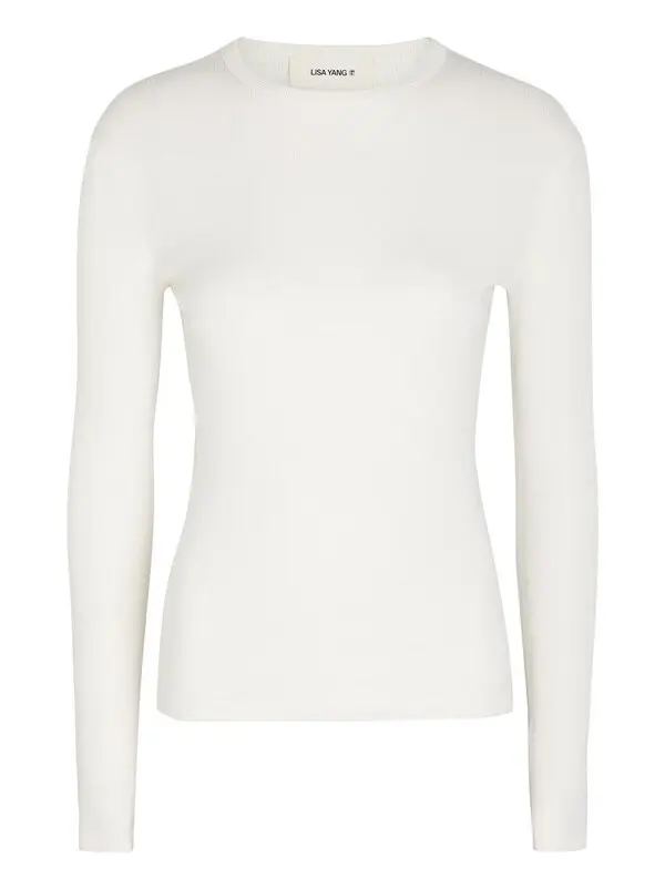 LISA YANG Cotton And Cashmere-blend Top - White