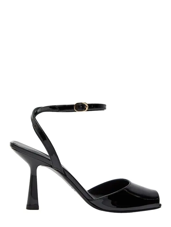 STUART WEITZMAN Patent Leather Sandals - Black