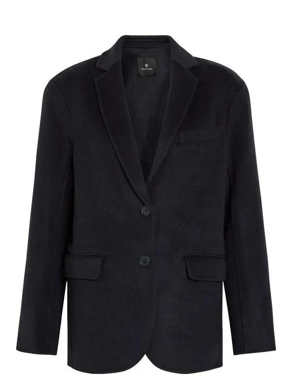 ANINE BING Wool And Cashmere-blend Jacket - Navy