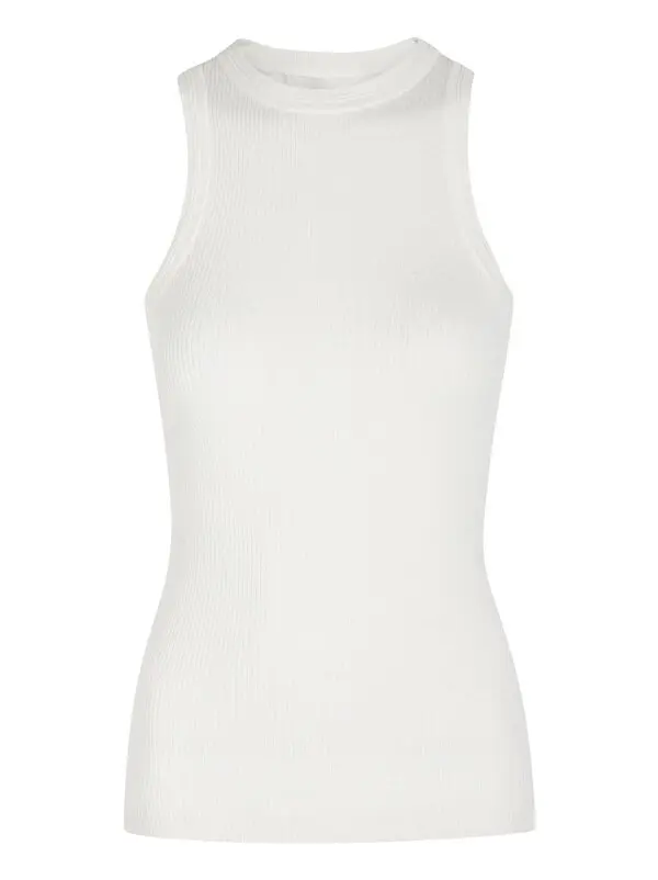 LISA YANG Amaya Ribbed Cotton And Cashmere-blend Tank Top - White