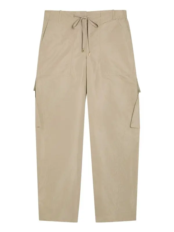 Alaïa Taffeta Cargo Trousers - Cream