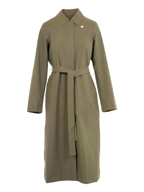 K-WAY Barbra Waist-belt Coat - Green