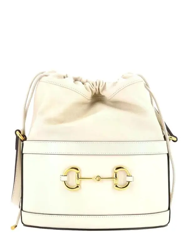 Gucci Horsebit 1955 Small Bucket Bag - White