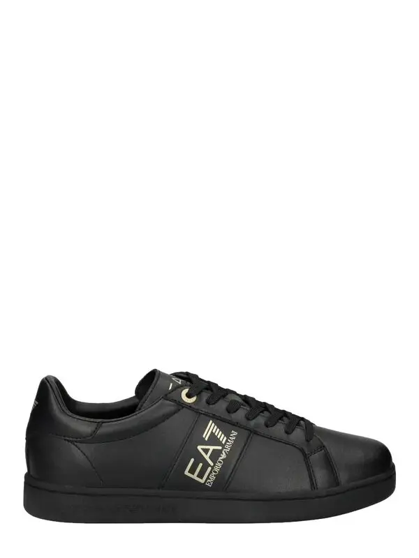 Emporio Armani Classic Leather Sneakers - Black