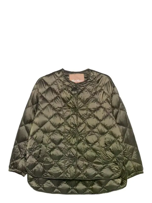 Max Mara Quilted Button Jacket - Green