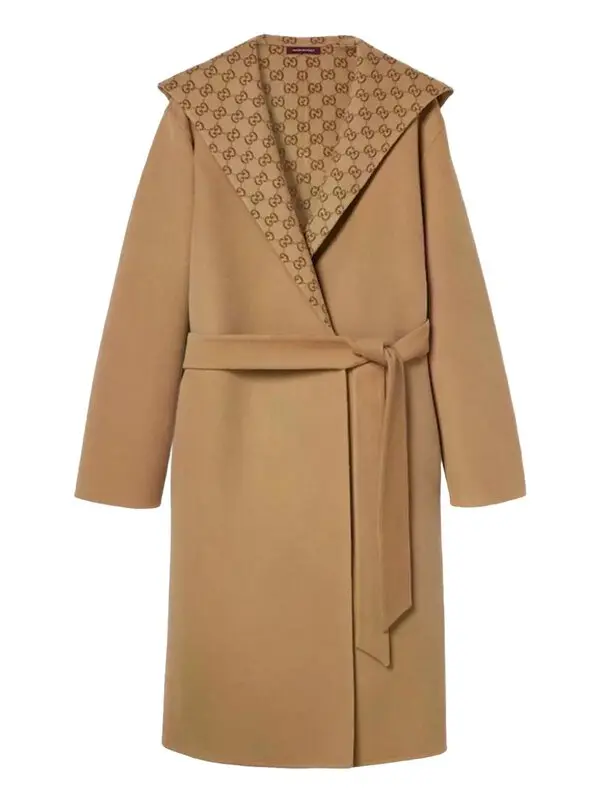 Gucci Reversible Hooded Coat - Neutrals