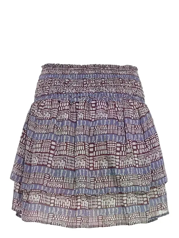 Devotion Patterned Mini Skirt - Blue