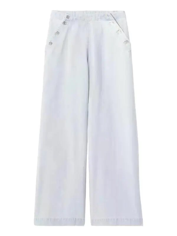 Claudie Pierlot Buttoned Wide-leg Jeans - Blue