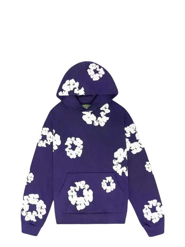 DENIM TEARS Wreath Hooded Sweater - Purple