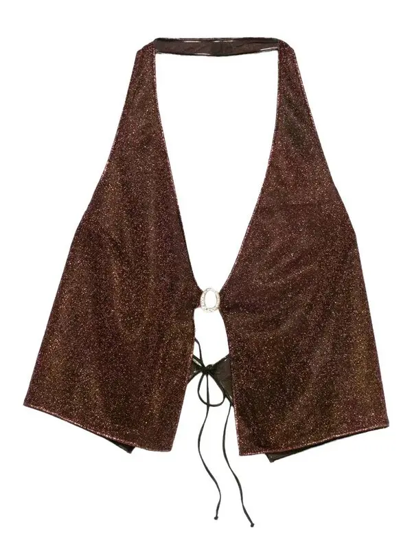 Oseree Ring-detail Top - Brown